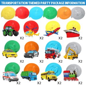 Pajean 54 Pieces Transportation Birthday Party Decorations Cars Theme Party Hanging Swirl Decor for Kids Vehicles Birthday Party Transportation Party Baby Shower Supplies