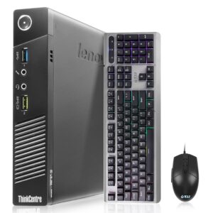 lenovo m93p tiny desktop thinkcentre mini pc i5, 16gb ram, 512gb ssd, wifi bluetooth,rgb backlit keyboard and mouse, windows 10 pro (renewed)