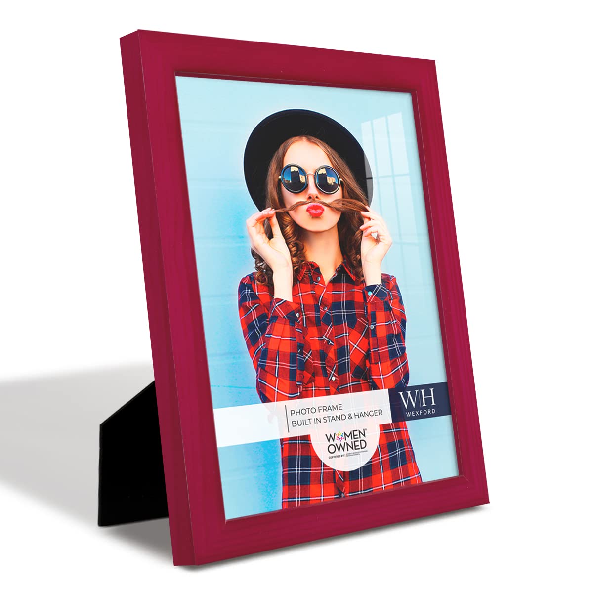 Renditions Gallery 8x10 inch Picture Frame Cherry Red Wood Grain Frame, High-end Modern Style, Made of Solid Wood and High Definition Glass for Wall and Tabletop Photo Display