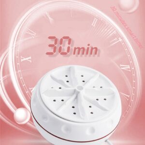 HUANGY Mini Portable Foldable Washing Machine Baby Clothes Underwear Personal Camping RV Travel Home Small Washing Machine Portable USB Powered Ultrasonic Vibrating Laundry Tray