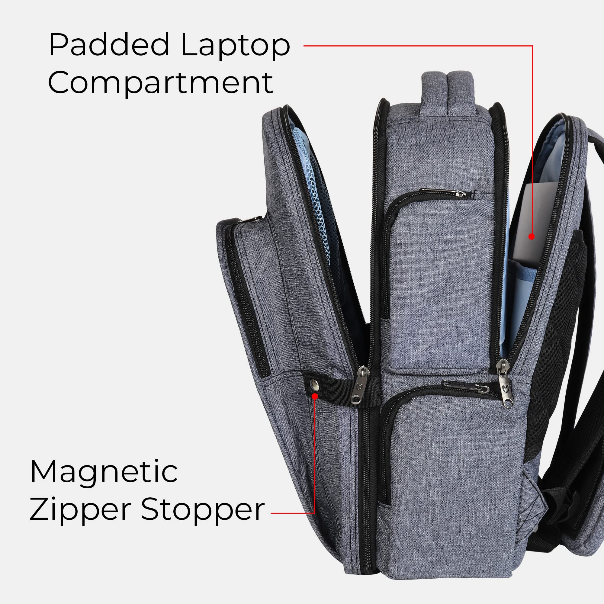 Mavii - The Convention Backpack - 17 inch Suitcase-style Dance Backpack, Versatile Travel Gear, Heathered Gray