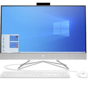 HP All-in-One Desktop Computer, 11th Generation Intel Core i5-1135G7 Processor, Intel Iris Xe Graphics, 8 GB RAM, 256 GB SSD, Windows 10 Home (27-dp1006, Natural Silver) (Renewed)