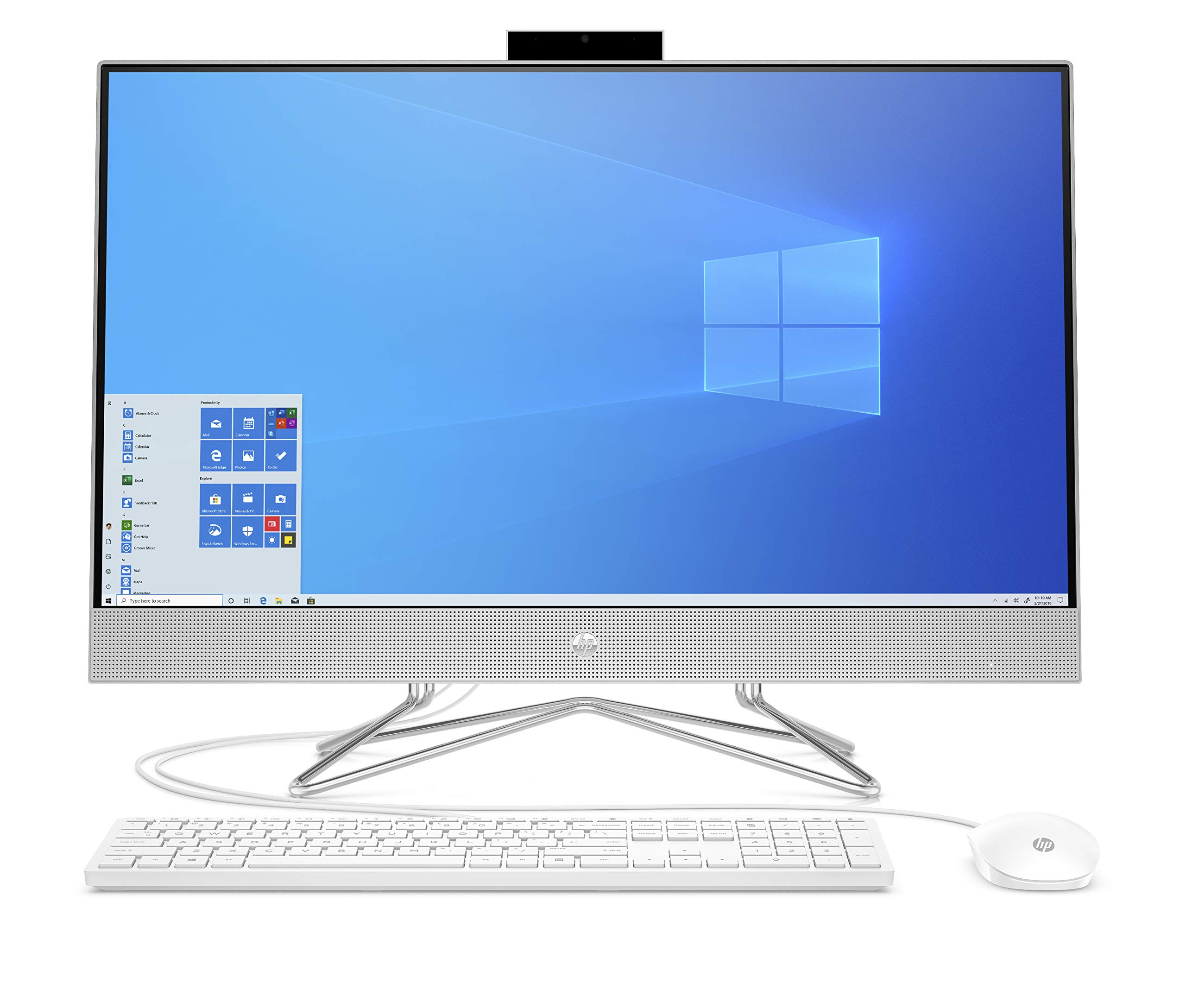 HP All-in-One Desktop Computer, 11th Generation Intel Core i5-1135G7 Processor, Intel Iris Xe Graphics, 8 GB RAM, 256 GB SSD, Windows 10 Home (27-dp1006, Natural Silver) (Renewed)