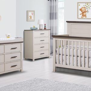 Sorelle Furniture Westley Baby Dresser – Dresser for Nursery, Kids Bedroom Furniture, Baby Dresser Drawers, Storage for Child’s Room with Drawers, Nursery Furniture for Infant-Chocolate Bisque