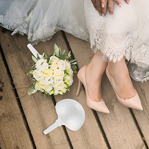 KESYOO 2 Sets Bouquet Material Bridal Bouquets for Bride Boquette Holders Wedding Bouquet Holder Bouquet of Flowers Wedding Foams Bouquet Holders White Cascade Plastic Wedding Flowers