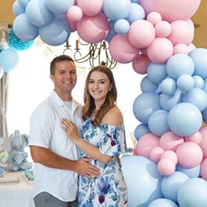 Blue Pink Balloon Arch Kit, 100PCS Pink Blue Garland Kit for Gender Reveal, Birthday Party Balloons mit 18" 12" Latex Balloons, Decoration for Boy Girl Baby Shower, Engagement, Bridal, Anniversary