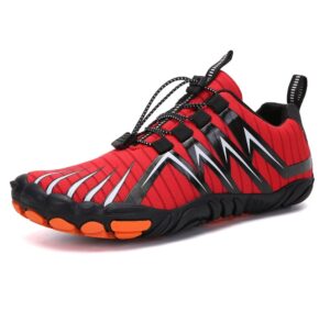 men women outdoor hiking water shoes quick dry athletic aqua sport shoes barefoot beach pool sneakers red