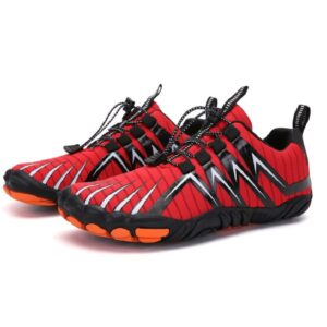 Men Women Outdoor Hiking Water Shoes Quick Dry Athletic Aqua Sport Shoes Barefoot Beach Pool Sneakers Red