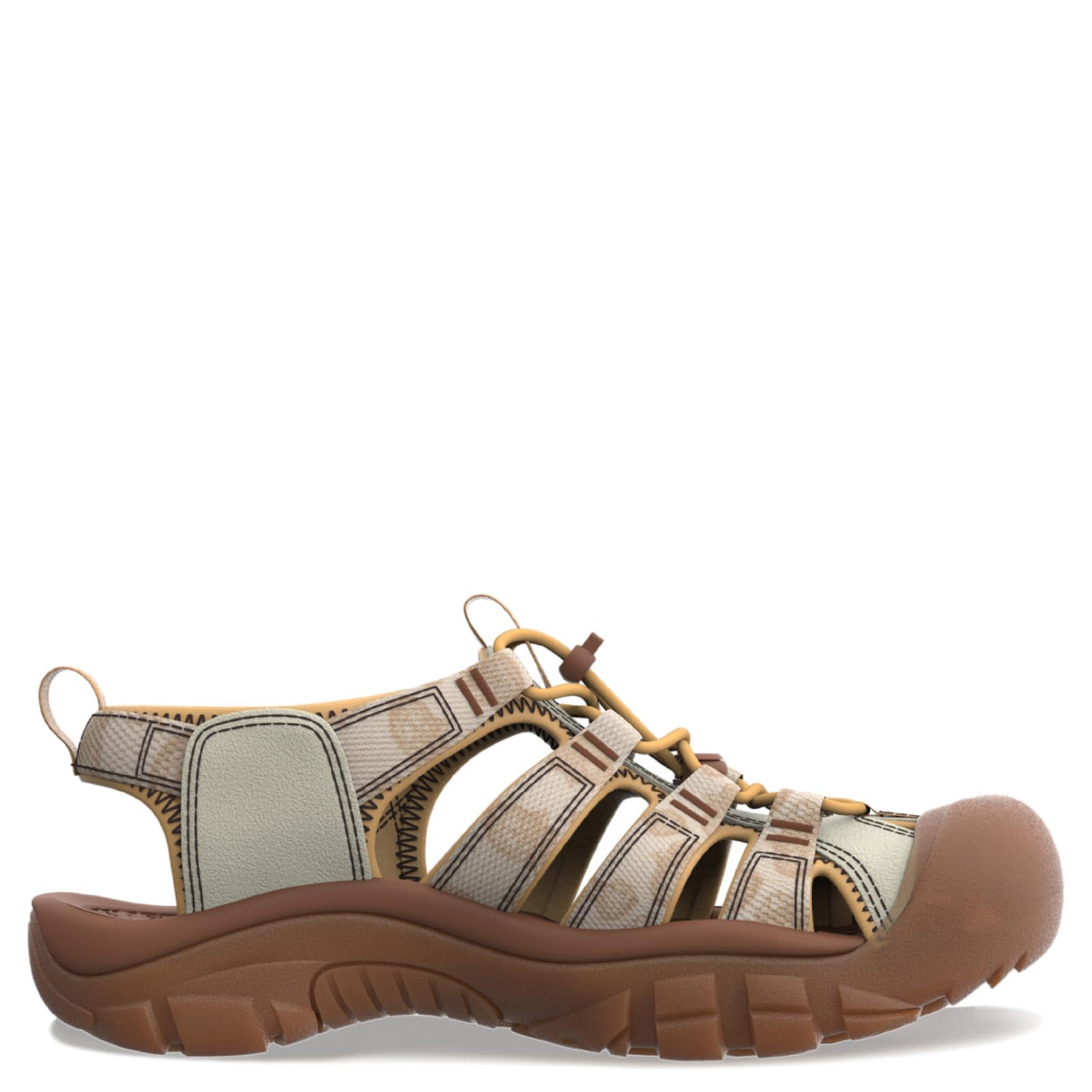 KEEN Women's Newport H2 Closed Toe Water Sandals, Smokey Bear/Smores, 10.5