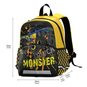 beeplus Monster Truck Backpack Kids Backpacks for Boys Truck Backpack For Toddler Boys 13 Inchs