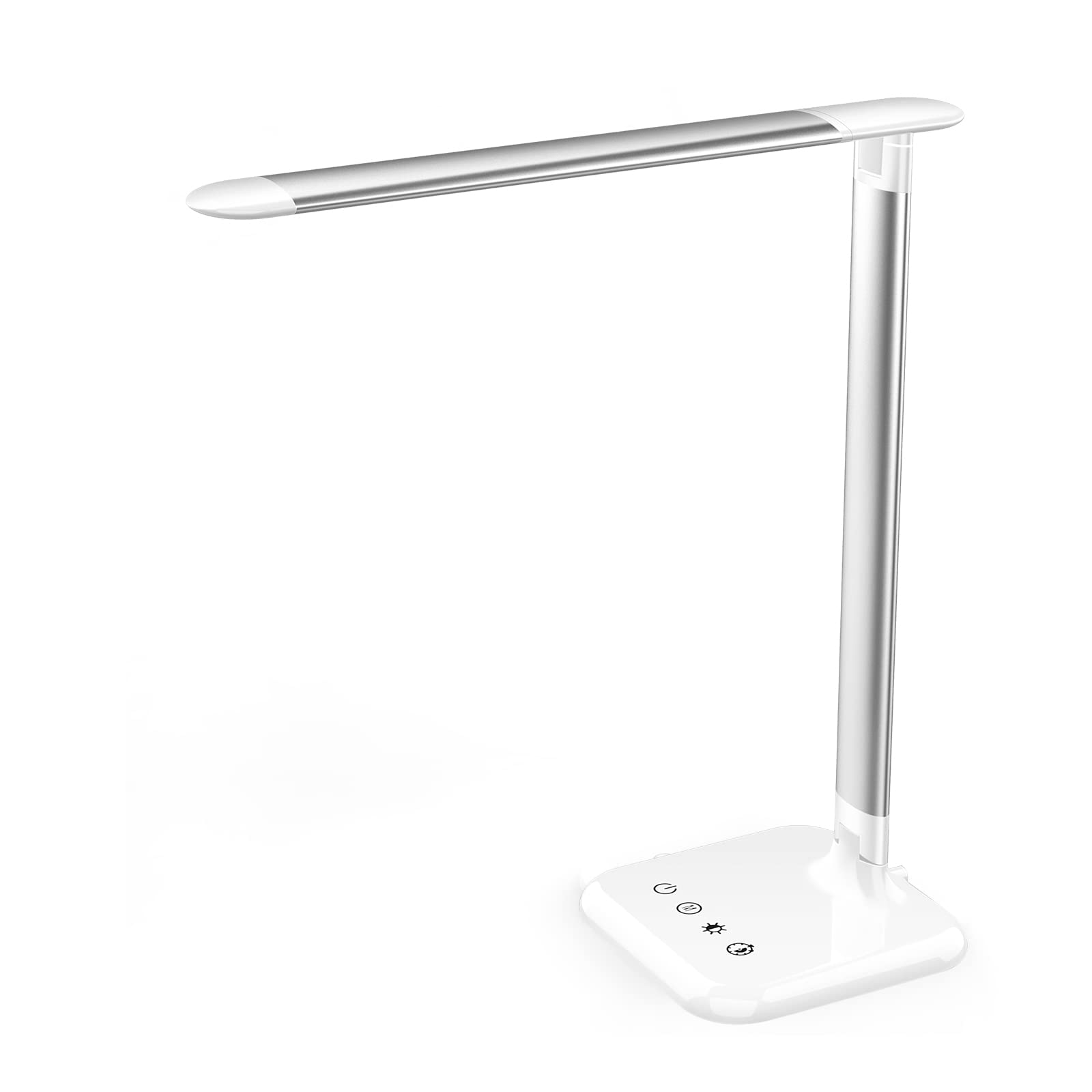 LED Desk Lamp for Home Office - Dimmable, Eye-Caring Reading Table Lamp, 5 Lighting Modes 10 Brightness Levels, Touch Control, 30/60 min Auto Timer