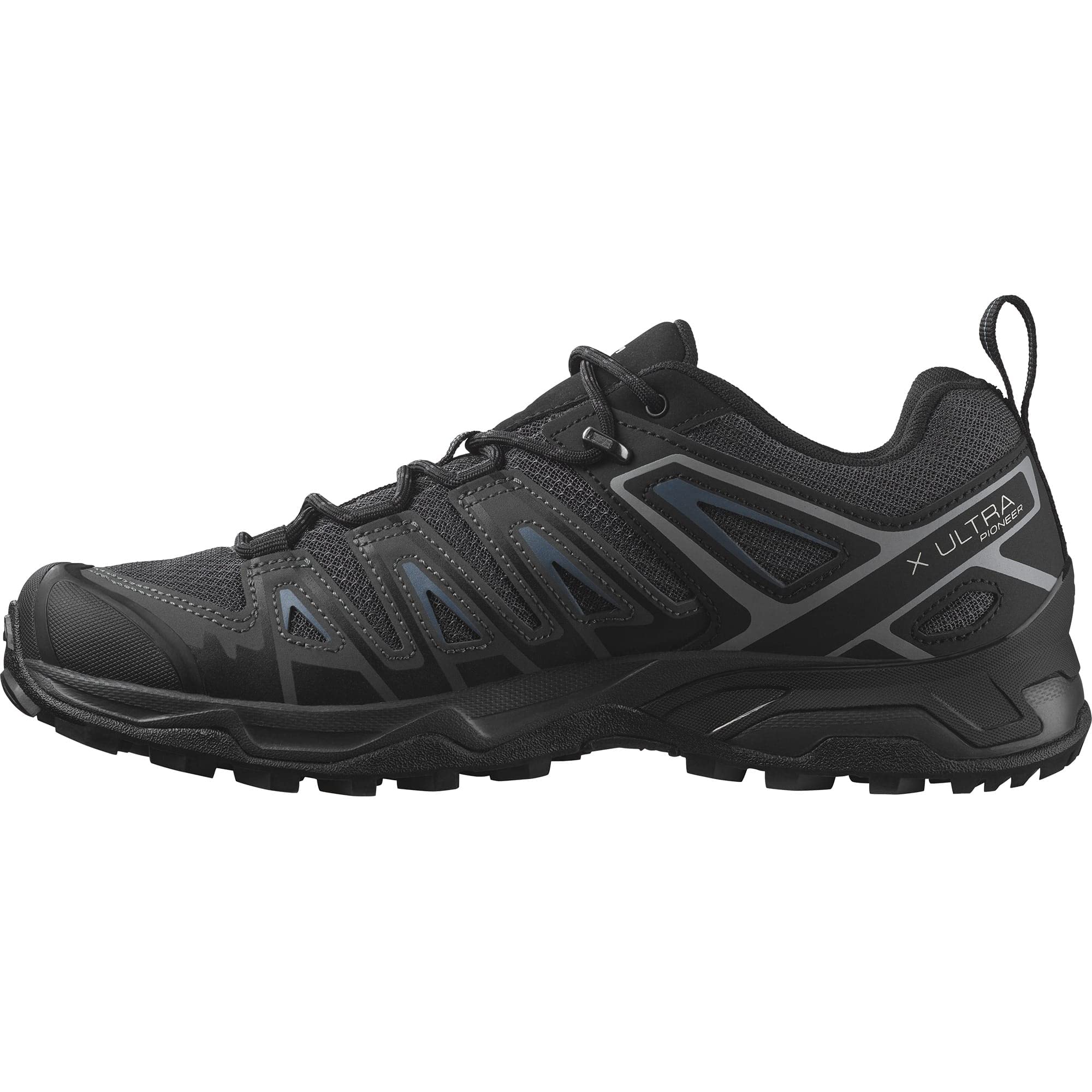 Salomon Men's X ULTRA PIONEER Hiking Shoes for Men, Black / Ebony / Blue Ashes, 8.5