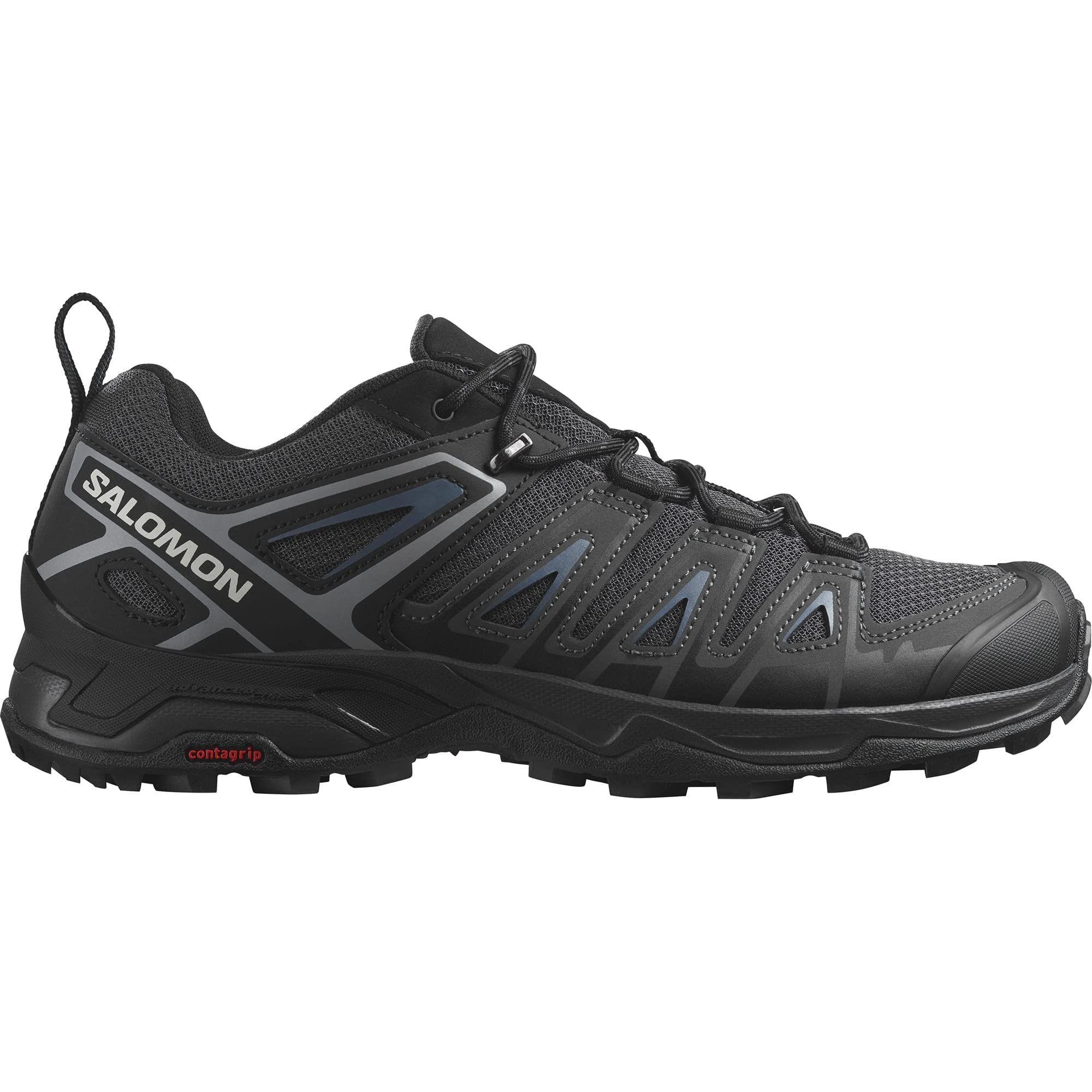 Salomon Men's X ULTRA PIONEER Hiking Shoes for Men, Black / Ebony / Blue Ashes, 8.5