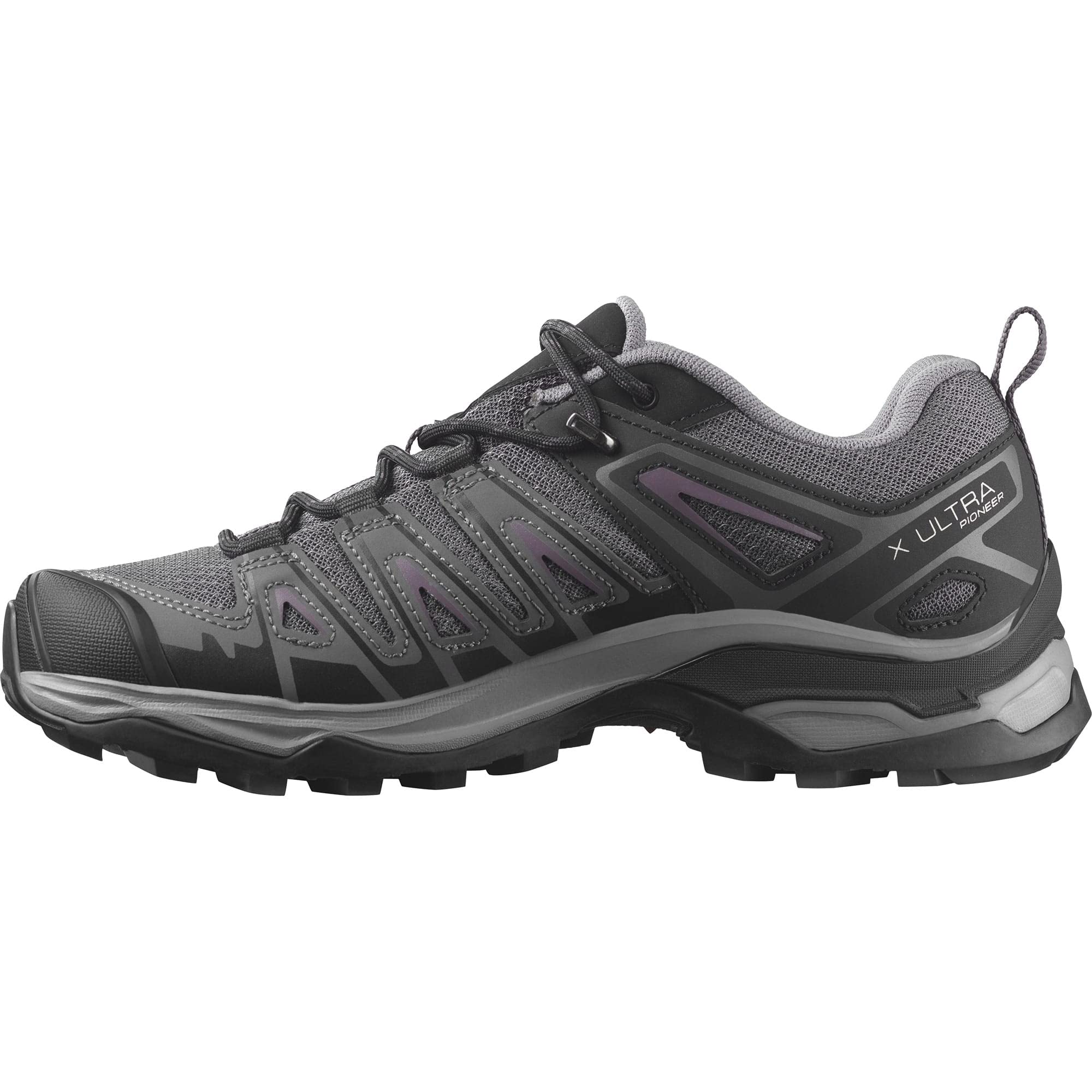 Salomon Women's X ULTRA PIONEER Hiking Shoes for Women, Magnet / Black / Moonscape, 8.5