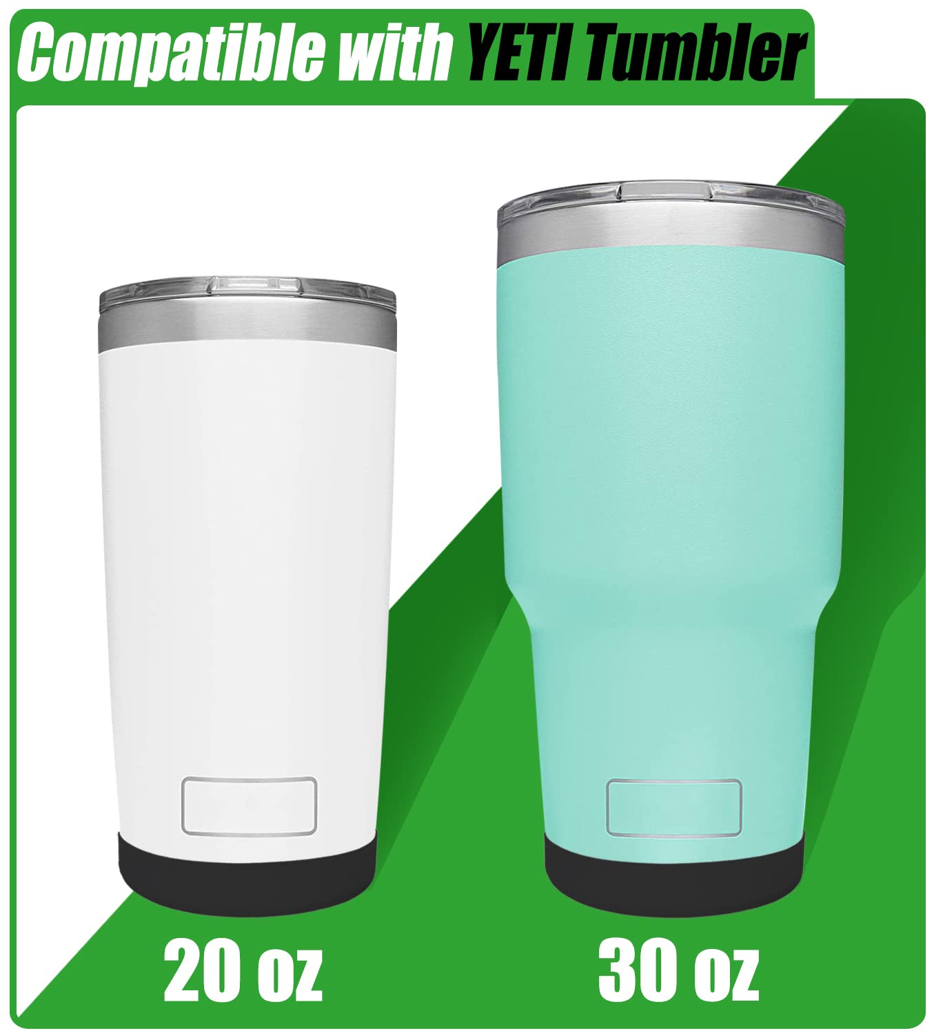 2 PCS Silicone Boot Sleeve for YETI Tumbler 30 oz 20 oz - Safer Protection and Less Noise for Coffee Mug Cup 20oz 30 oz - Dishwasher Safe