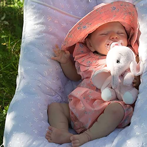 BABESIDE Lifelike Reborn Baby Dolls - 20-Inch Soft Full Vinyl Body Realistic-Newborn Sleeping Baby Girl Doll with Toy Accessories Gift Set for Kids Age 3+ & Collection