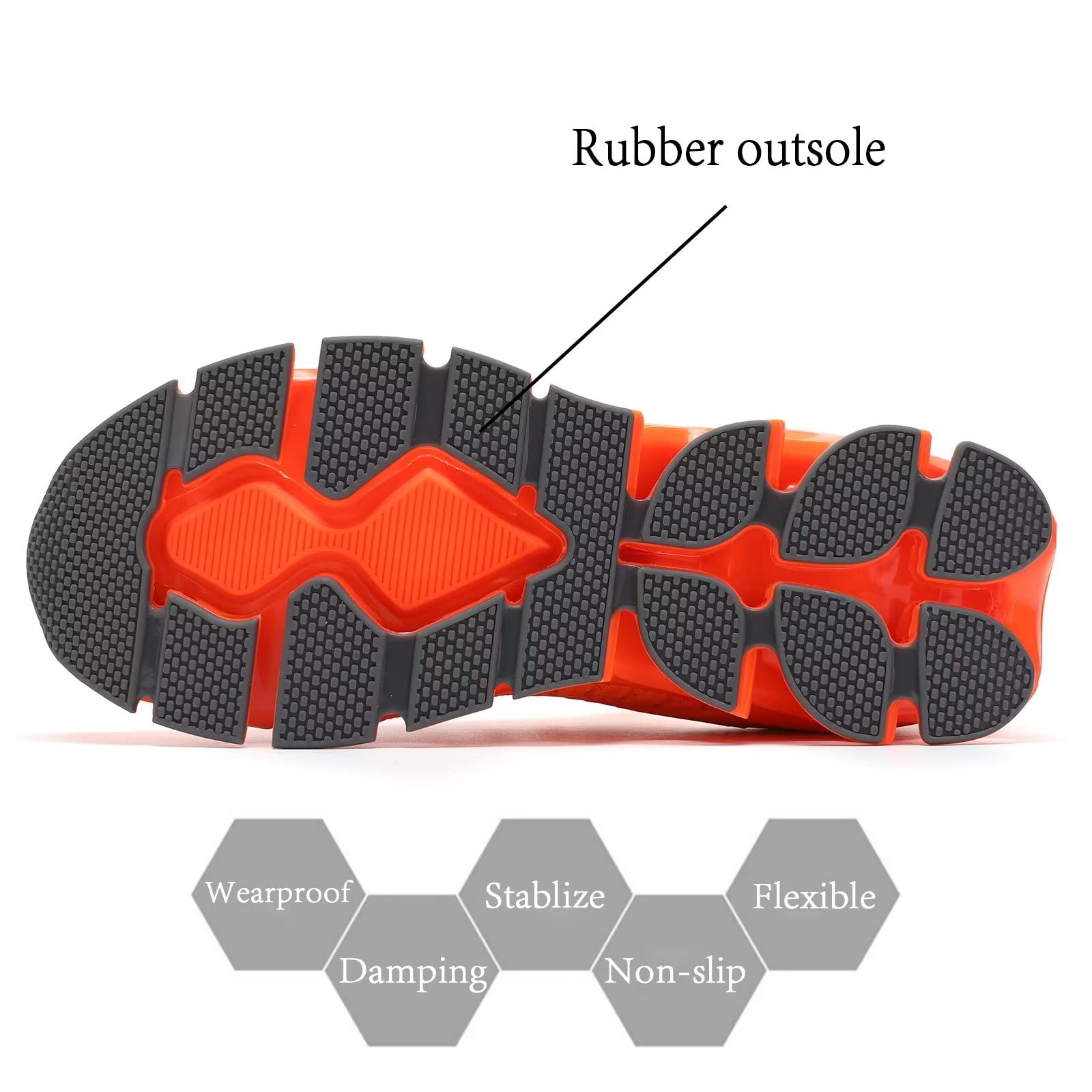 Women's Running Shoes Breathable Mesh Walking Shoes Slip on Tennis Sneakers Fashion Non Slip Work Sport Gym Cross Trainer Orange