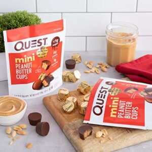 Quest Nutrition Mini Peanut Butter Cups, High Protein, Low Carb, Gluten Free, 16 Count (Pack of 3)