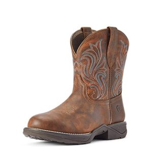 ariat womens anthem round toe shortie western boot copper kettle 9.5