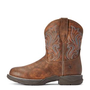 Ariat Womens Anthem Round Toe Shortie Western Boot Copper Kettle 9.5