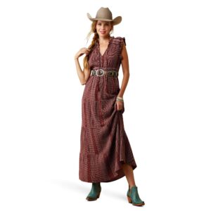 ariat female sunset state of mind dress fired brick medium