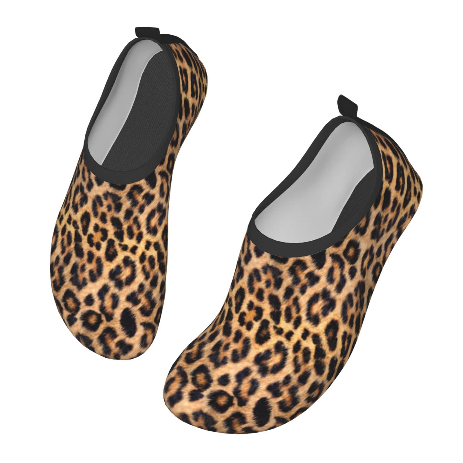 Leopard Print Man Woman's Water Shoes Quick Dry Barefoot Shoe for Beach Surfing Swim Pool