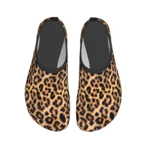 Leopard Print Man Woman's Water Shoes Quick Dry Barefoot Shoe for Beach Surfing Swim Pool