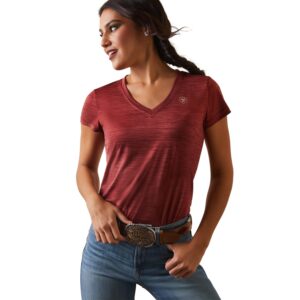 ariat female laguna patriot t-shirt pomegranate x-large