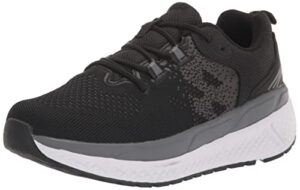 propét women's ultra athletic sneakers, black/grey, 11 medium us