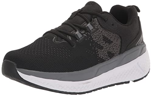 Propét Women's Ultra Athletic Sneakers, Black/Grey, 11 Medium US