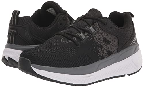 Propét Women's Ultra Athletic Sneakers, Black/Grey, 11 Medium US