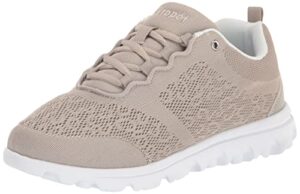 propét women's travelactiv sneakers, taupe, 9.5 x-wide us