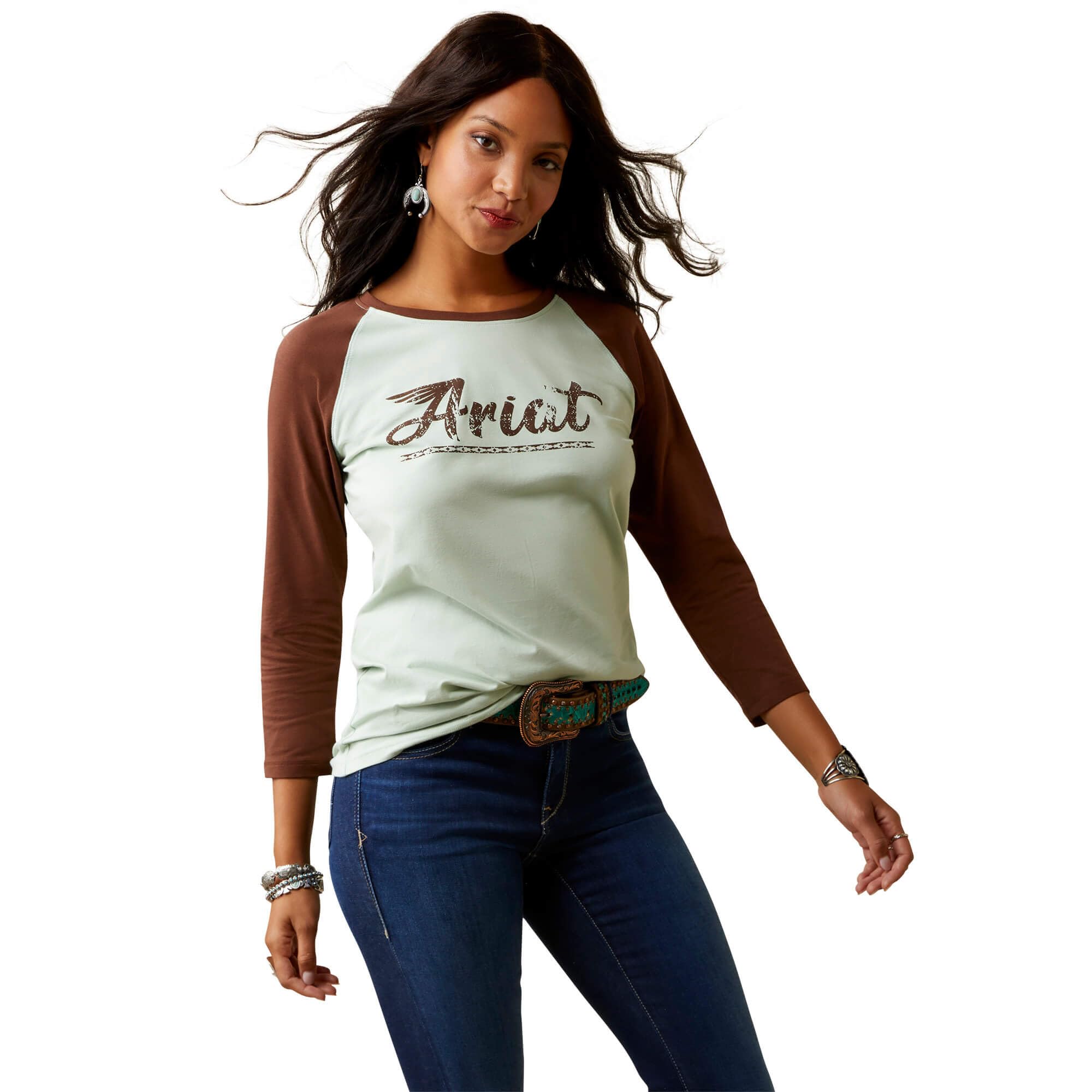 Ariat Female Ariat Classic T-Shirt Frosty Green Large