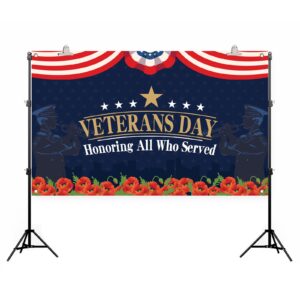 Veterans Day Backdrop Veterans Day Banner Veterans Day Patriotic Decoration and Supplies for Home