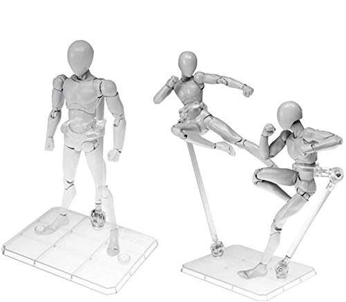 EFAILY Action Figure Stand,5pcs Assembly Action Figure Display Holder Base for Gundam,Doll Model Support Stand Compatible with HG RG SD SHF Gundam 1/144 Toy with Screwdriver