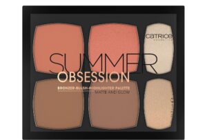 catrice | summer obsession bronzer, blush, & highlighter palette matte and glow | face makeup for all skin types | vegan & cruelty free | made without parabens & microplastic particles