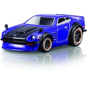 1972 datsun 240z purple with dark gray hood 1/64 diecast model car by muscle machines 15547