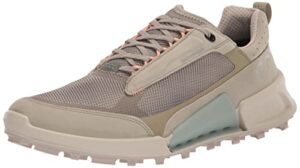 ecco women's biom 2.1 low cross mountain waterproof trail running shoe, sage/sage/steel, 7-7. 5