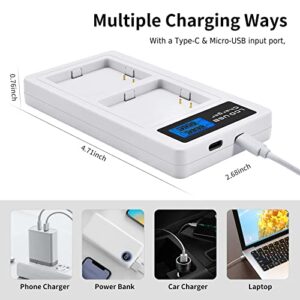 Eeyrnduy Battery for arlo Pro,Pro 2 Camera Replacement for VMA4400,Dual Channel Charging Station and 2- Pack 2440mAh Rechargeable Batteries 7.2V/17.57Wh