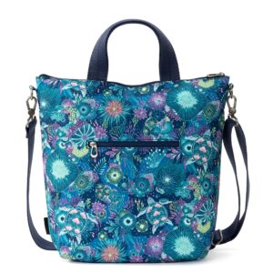 Sakroots Womens Eco-twill Berkeley Convertible Tote in REPREVE Eco Twill, Royal Blue Seascape, One Size US