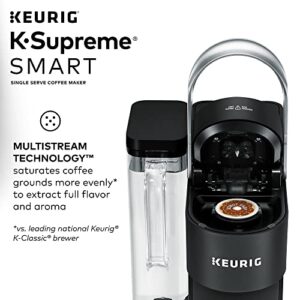 Keurig K-Supreme SMART Coffee Maker, MultiStream Technology, Brews 6-12oz Cup Sizes, Black