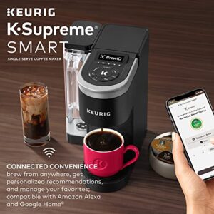 Keurig K-Supreme SMART Coffee Maker, MultiStream Technology, Brews 6-12oz Cup Sizes, Black