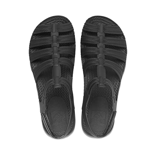 Reef Women's Water Beachy Fisherman Sandal, Black, 5