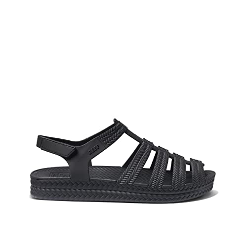 Reef Women's Water Beachy Fisherman Sandal, Black, 5