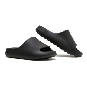 cloud slides for women and men, pillow slippers, non-slip quick drying soft lightweight shower shoes, thick sole open toe slides sandals for indoor & outdoor