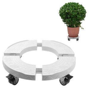 E-SDS Heavy Duty Plant Caddy with Wheels Capacity, 15"-21" Adjustable Rolling Plant Stand with Wheels Planter Dolly Lockable for Indoor Outdoor Large Garden Flower Pot Mover, Plant Stroller