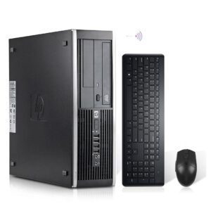 hp elite desktop computer,8300 office small form factor pc,refurbished windows 10 desktop,i5 tower,16gb ram,1tb ssd + 2tb hdd,dvdrw,dp,hdmi,wifi,bt,vga,wireless keyboard and mouse+tjj pad(renewed)