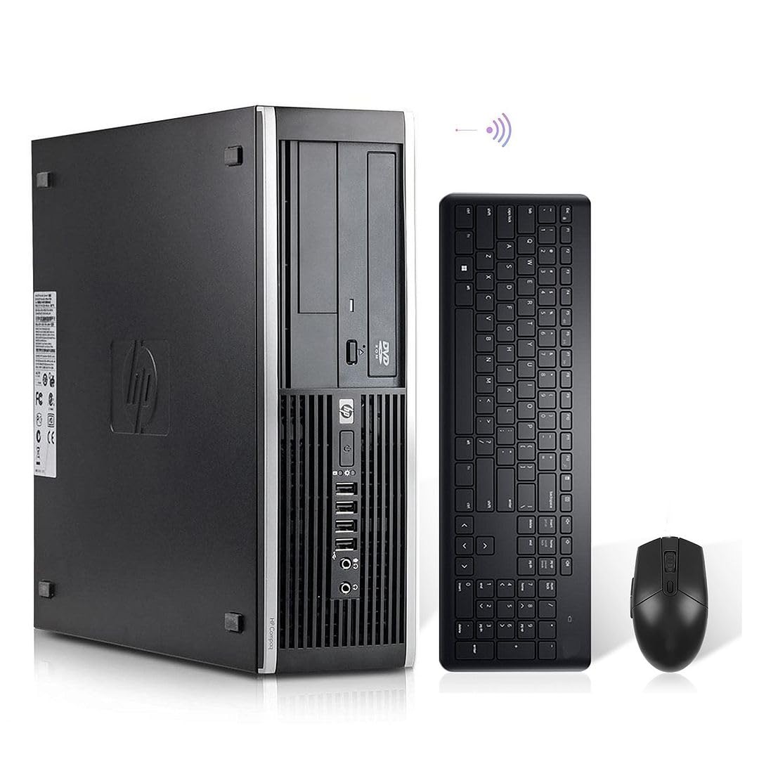 HP Elite Desktop Computer,8300 Office Small Form Factor PC,Refurbished Windows 10 Desktop,i5 Tower,16GB RAM,1TB SSD + 2TB HDD,DVDRW,DP,HDMI,WiFi,BT,VGA,Wireless Keyboard and Mouse+TJJ Pad(Renewed)