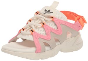 adidas originals women's astir sandals sport, white/super pop/wonder quartz, 6