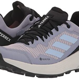 adidas Women's Terrex Trailrider GTX Trail Running Shoe, Silver Violet/Blue Dawn/Coral Fusion, 8